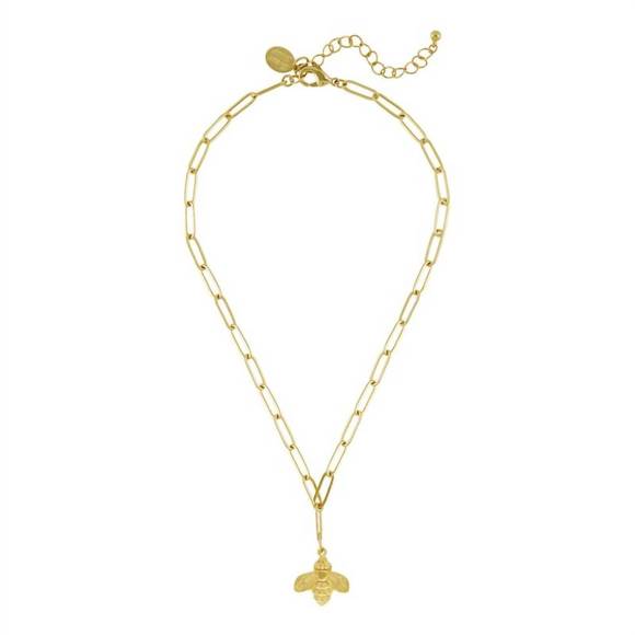 Susan Shaw | Jewelry | New Susan Shaw Bee Paperclip Necklace In Gold ...